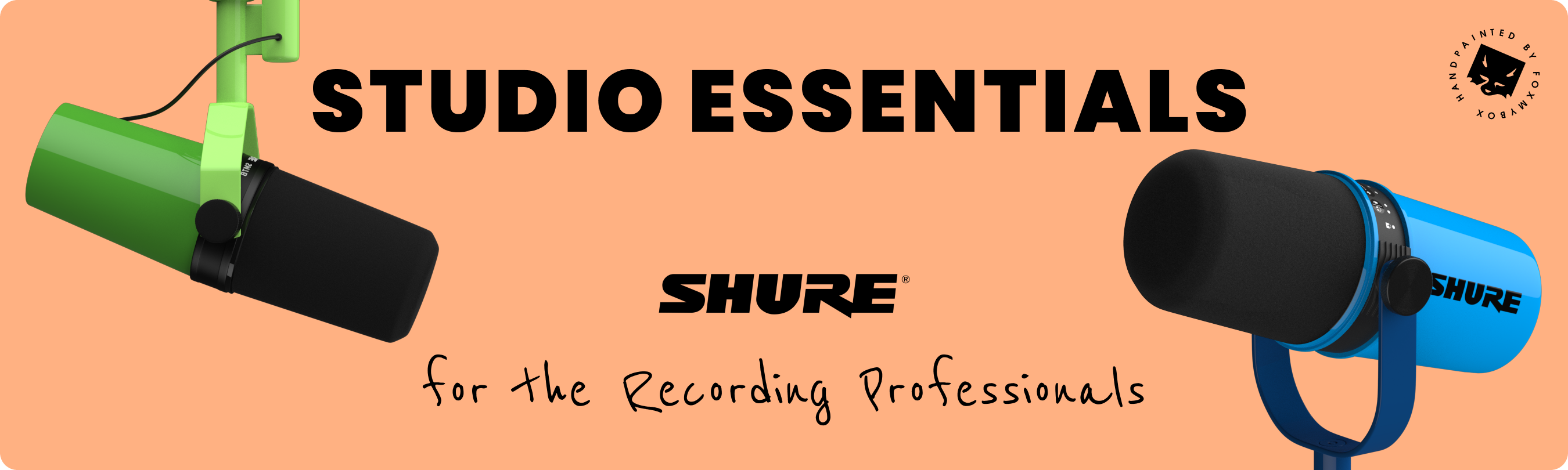 Studio Essentials: Custom Painted Shure Microphones For Recording Prof ...